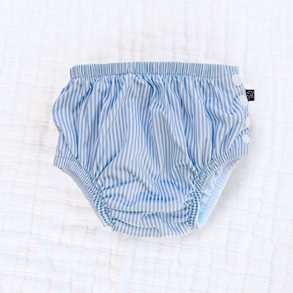 Swim Diaper- Faux Seersucker Light Blue – Songbird Baby & Kids